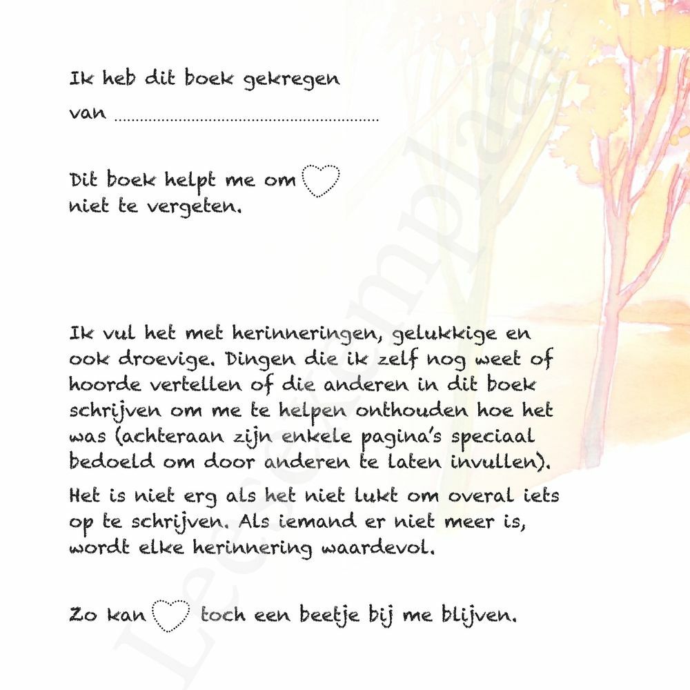 Vaarwel - Mijn boekje vol herinneringen - Nathalie Slosse | Van Halewyck