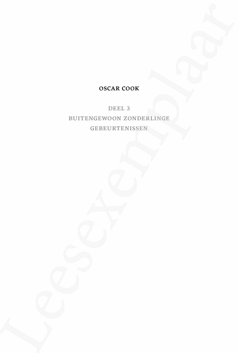 Oscar Cook: Buitengewoon zonderlinge gebeurtenissen