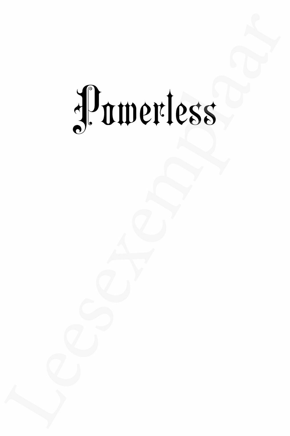 Powerless – Pelckmans