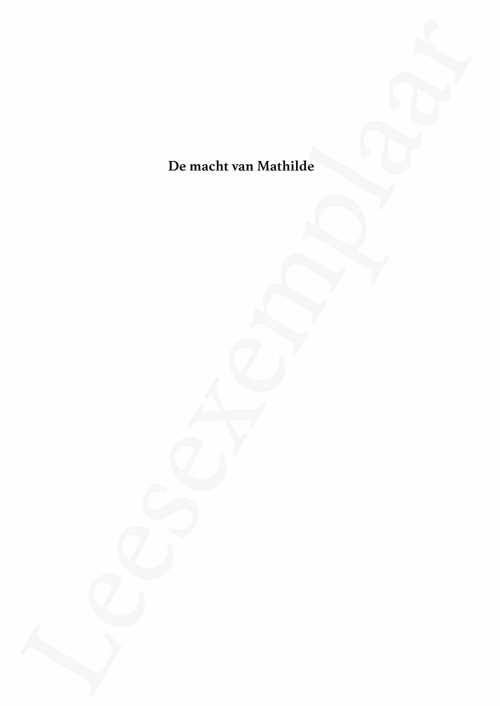 De macht van Mathilde – Pelckmans