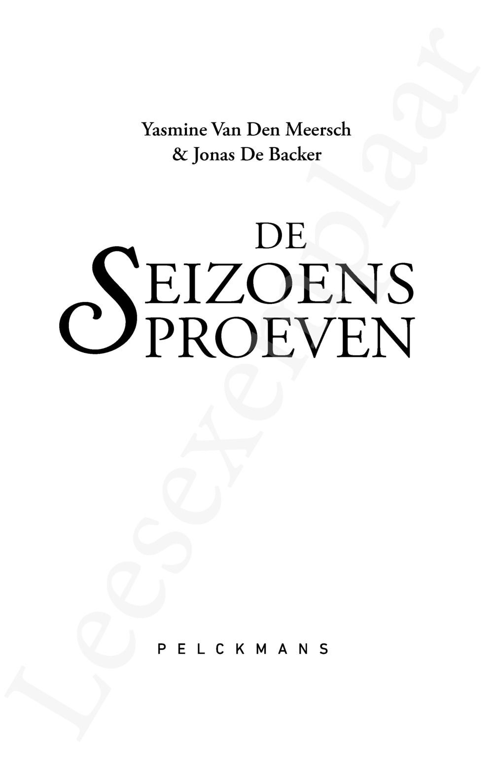De Seizoensproeven – Pelckmans