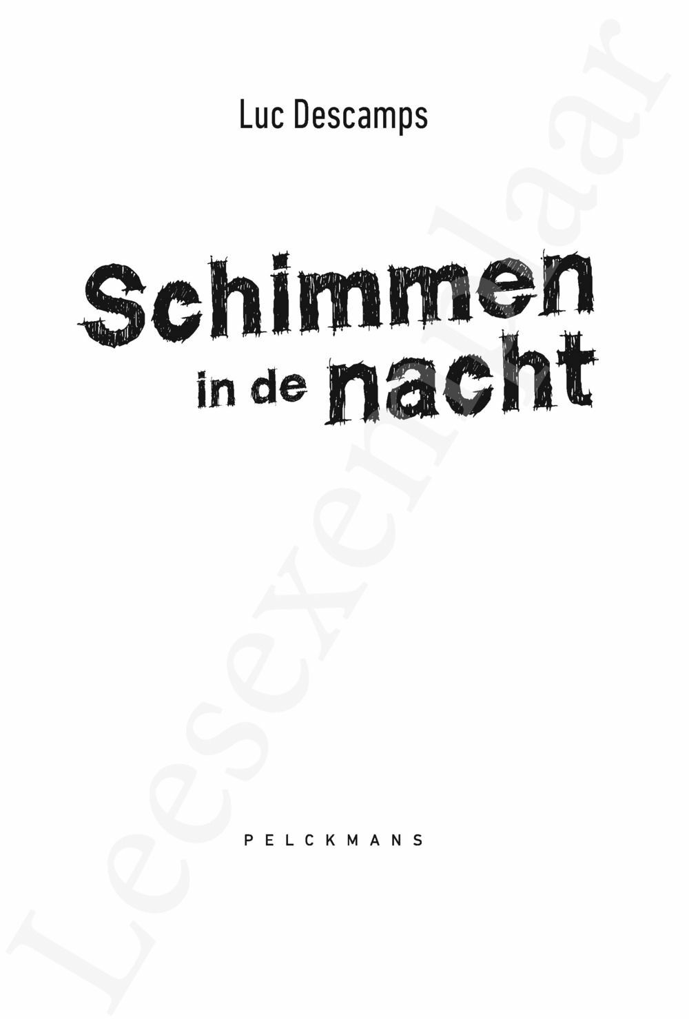Schimmen in de nacht – Pelckmans